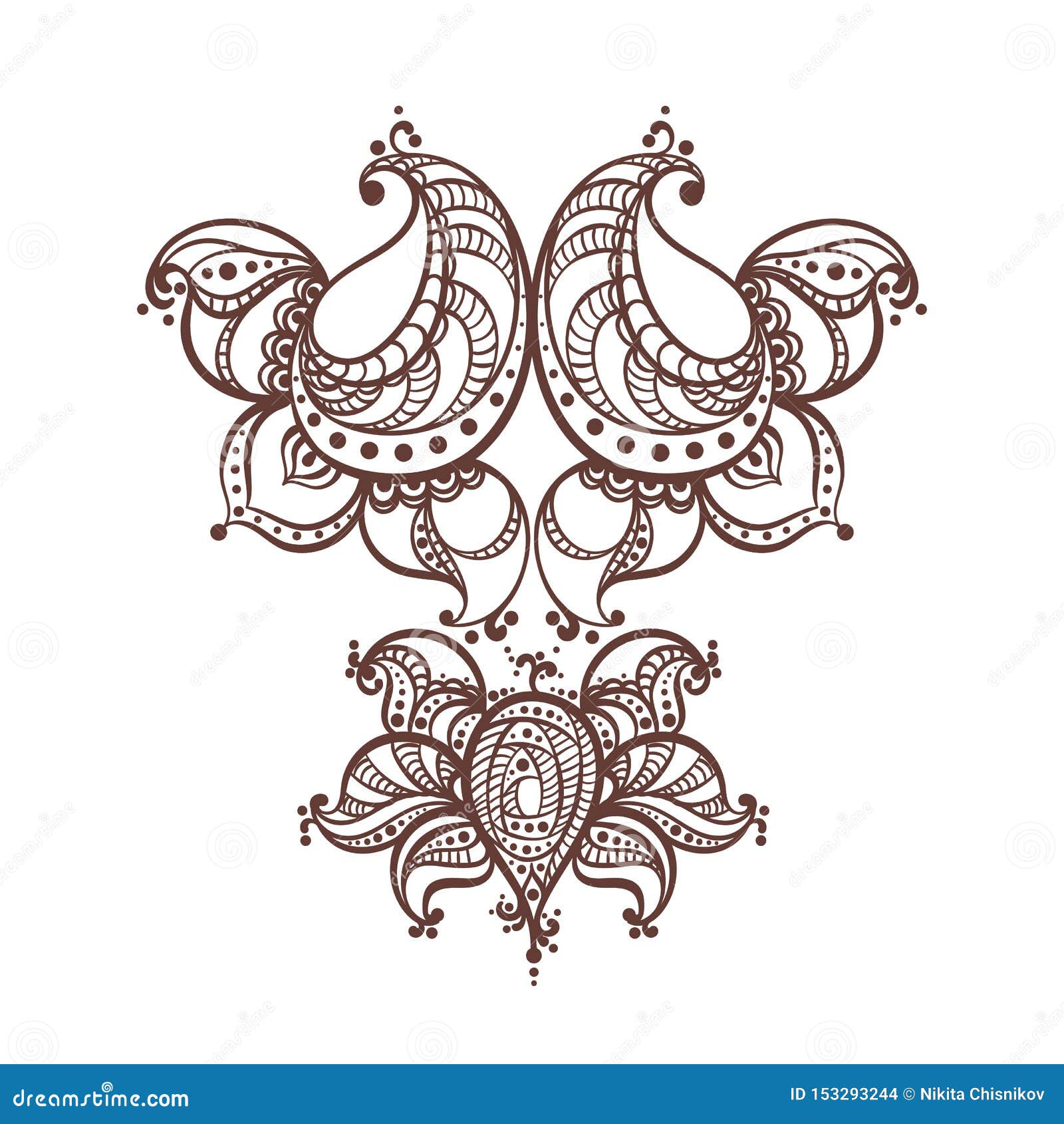 Mehndi Template Illustration Stock Vector - Illustration of flower ...