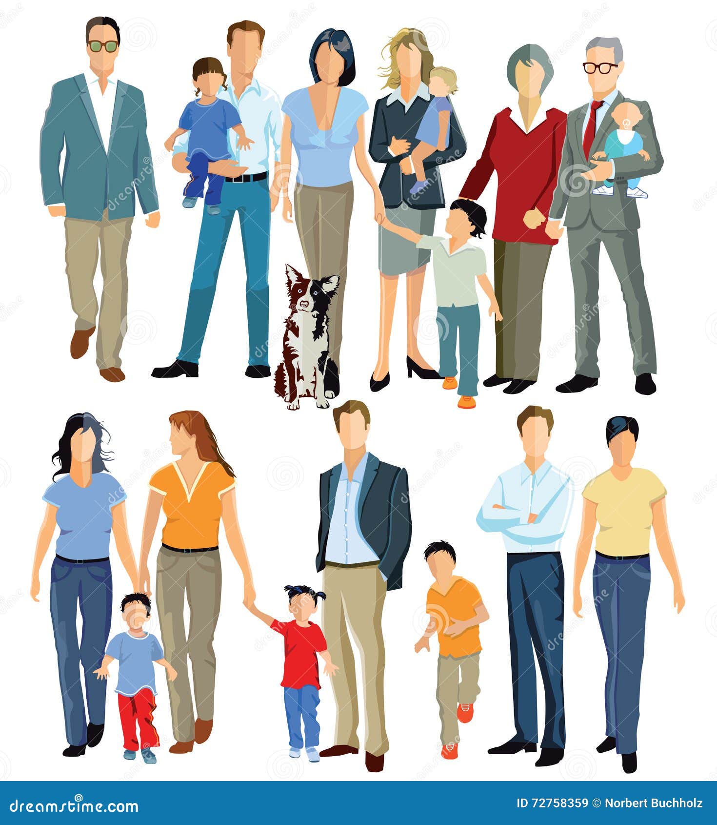 Mehrfache Generationen Der Familie Vektor Abbildung - Illustration von ...