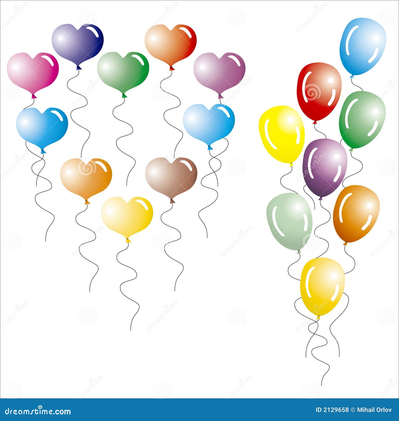 Mehrfarbige Ballone. Bild Bild: 2129658