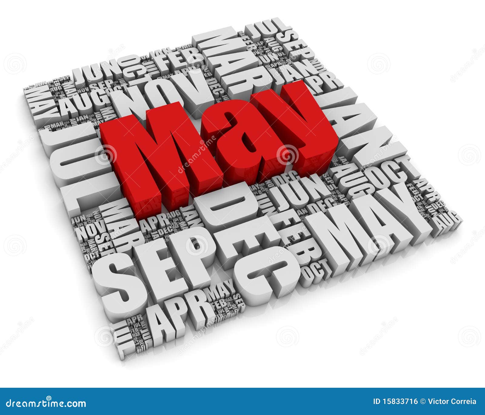 Mei stock illustratie. Illustration of drie, juli, rood - 15833716