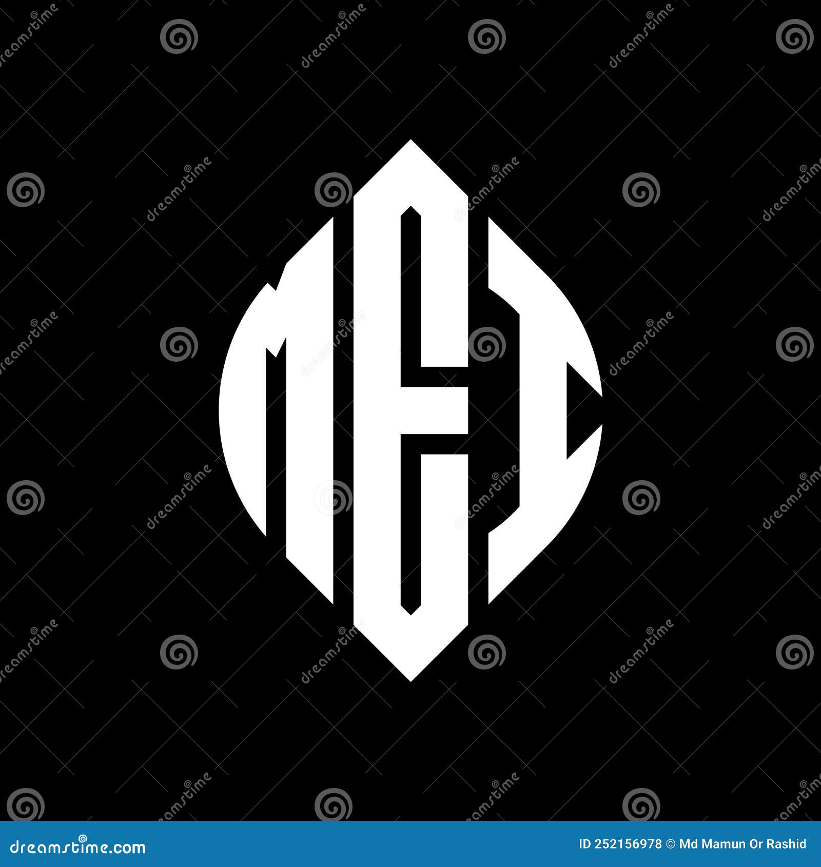 MEI Circle Letter Logo Design with Circle and Ellipse Shape. MEI ...