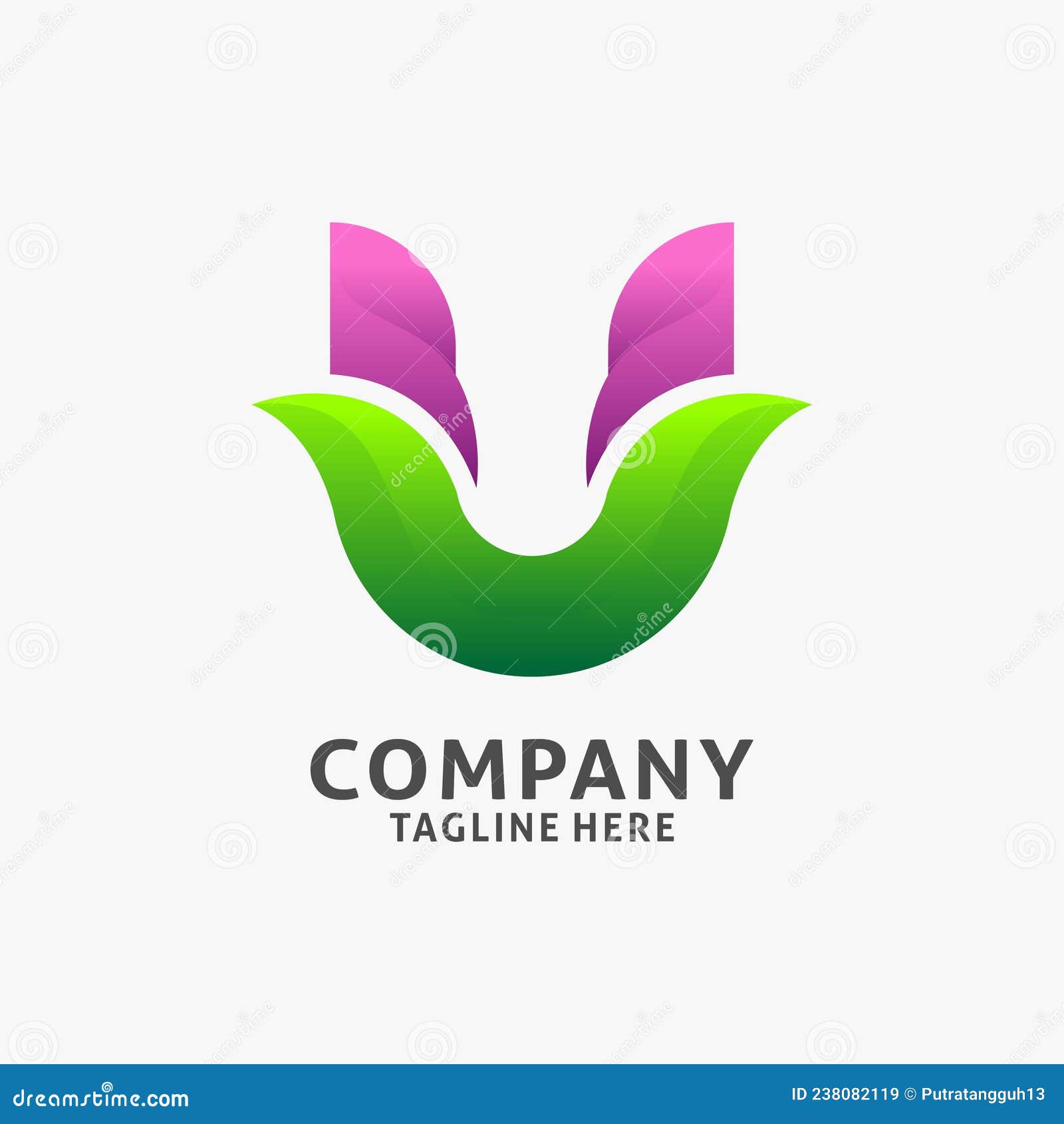 Letter U Gradient Logo Design Stock Vector - Illustration of initial ...