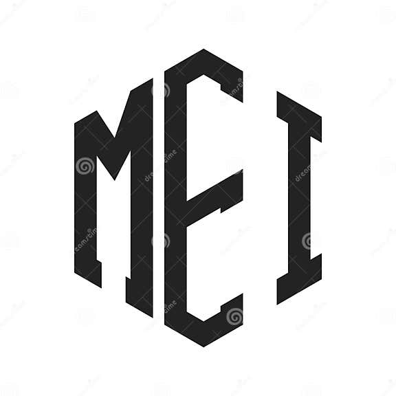 MEI Logo Design. Initial Letter MEI Monogram Logo Using Hexagon Shape ...