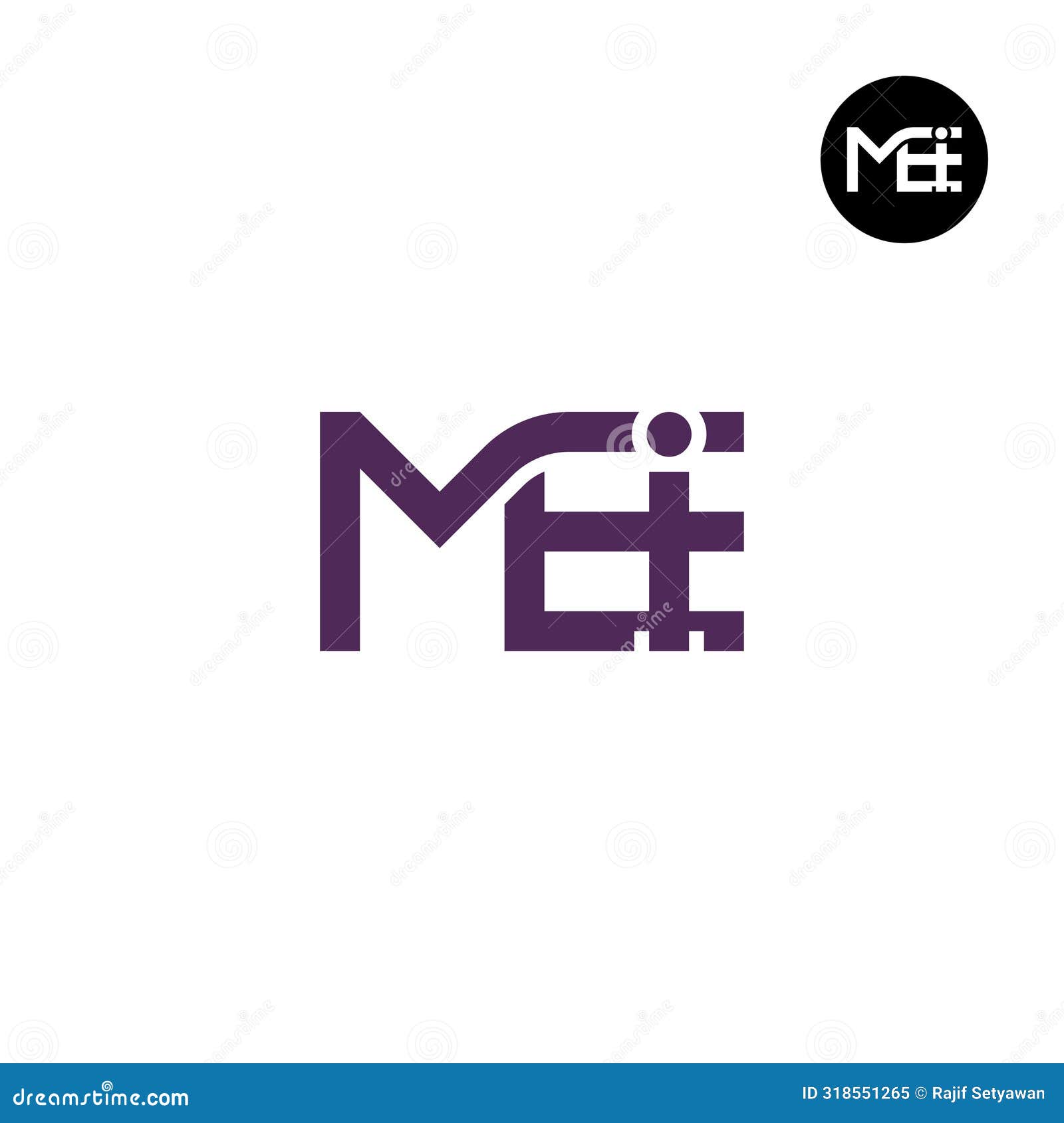 MEI Logo Letter Monogram Design Stock Illustration - Illustration of ...