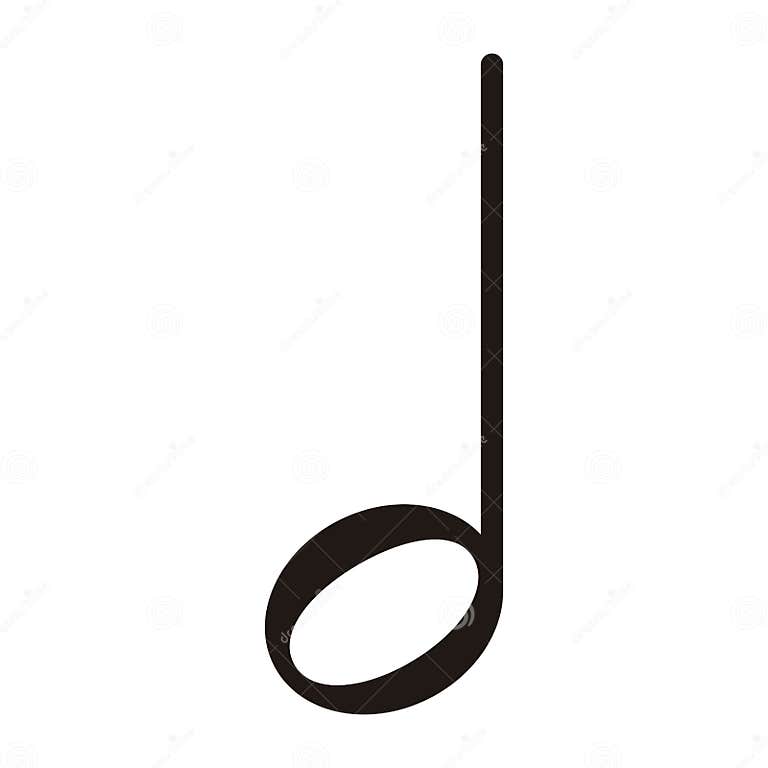 Meia Nota Isolada Nota Musical Ilustração do Vetor - Ilustração de ...