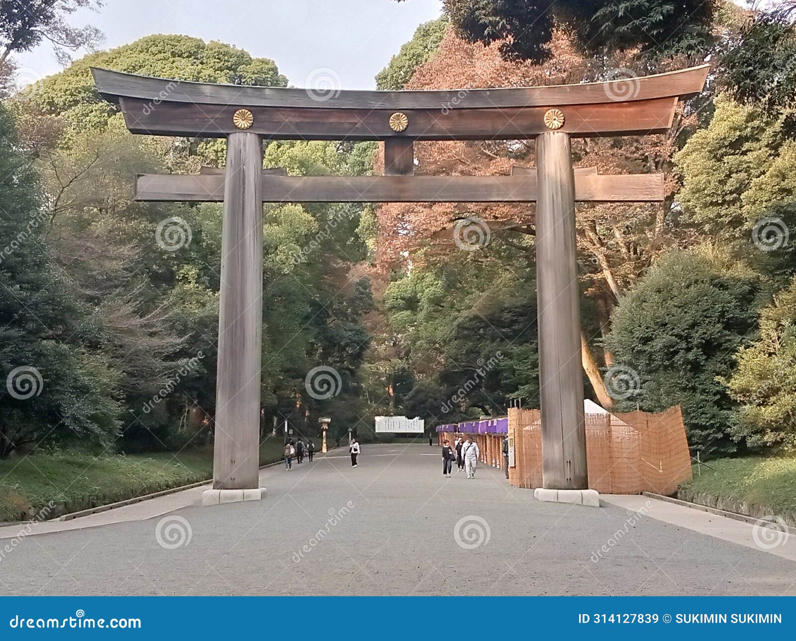 MEIJI TEMPLE in JAPAN stock image. Image of building - 314127839