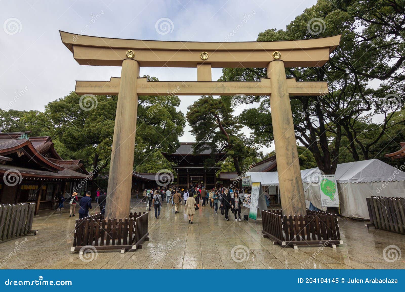 Meiji Temple in Tokyo Japan Editorial Image - Image of landscape ...