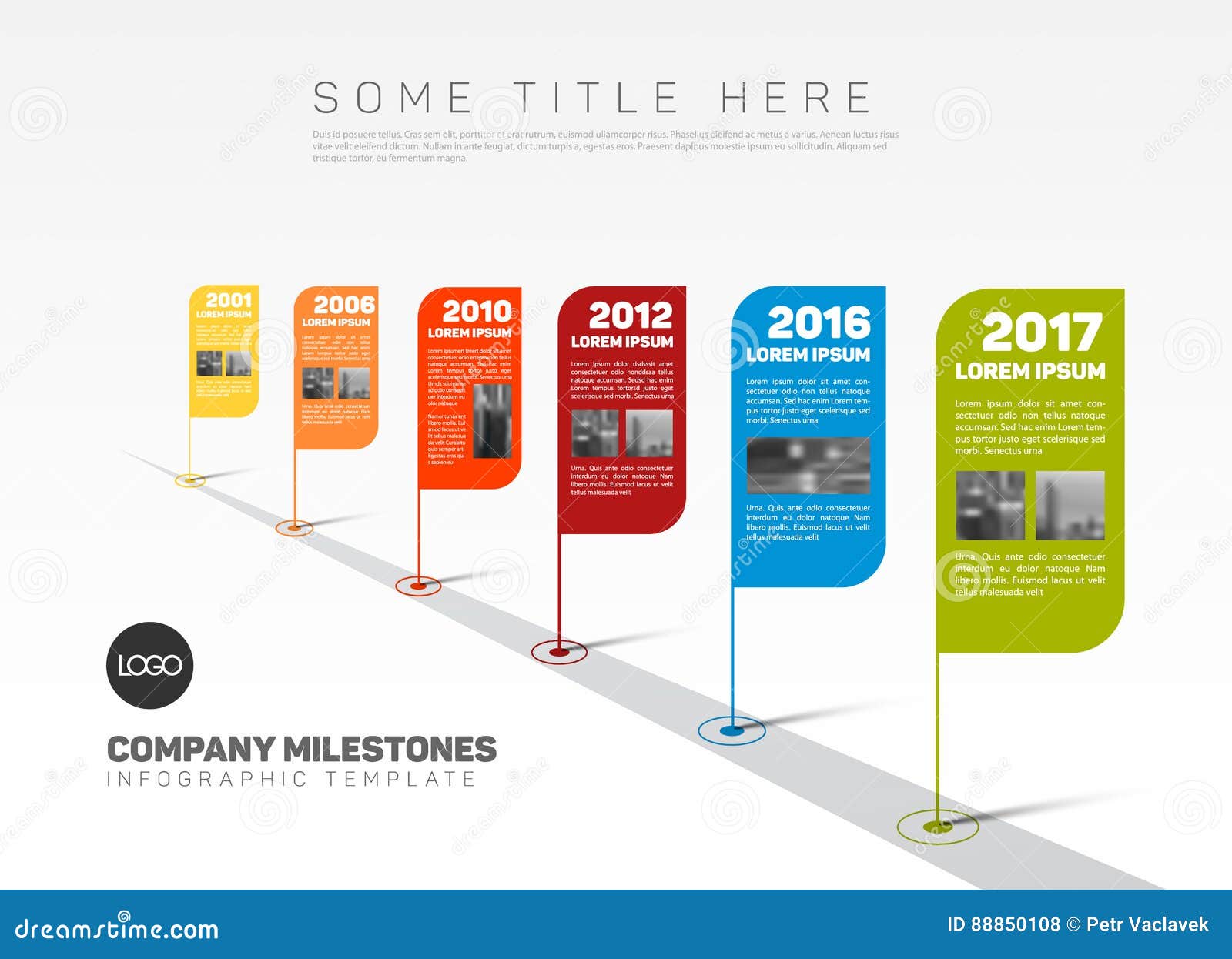 Meilenstein-Zeitachse-Schablone Infographic Company Vektor Abbildung ...