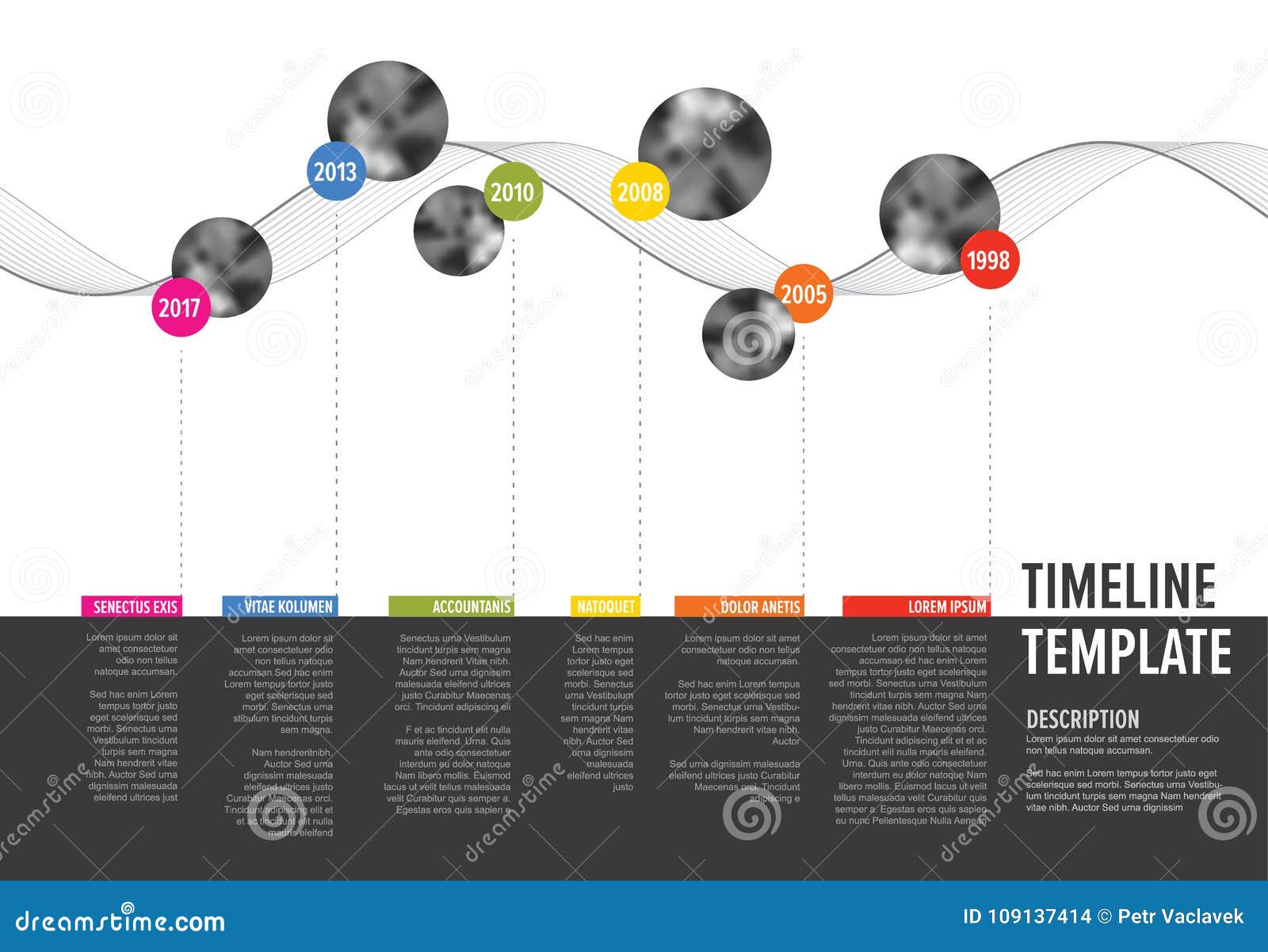 Meilenstein-Zeitachse Vector Infographic Company Vektor Abbildung ...