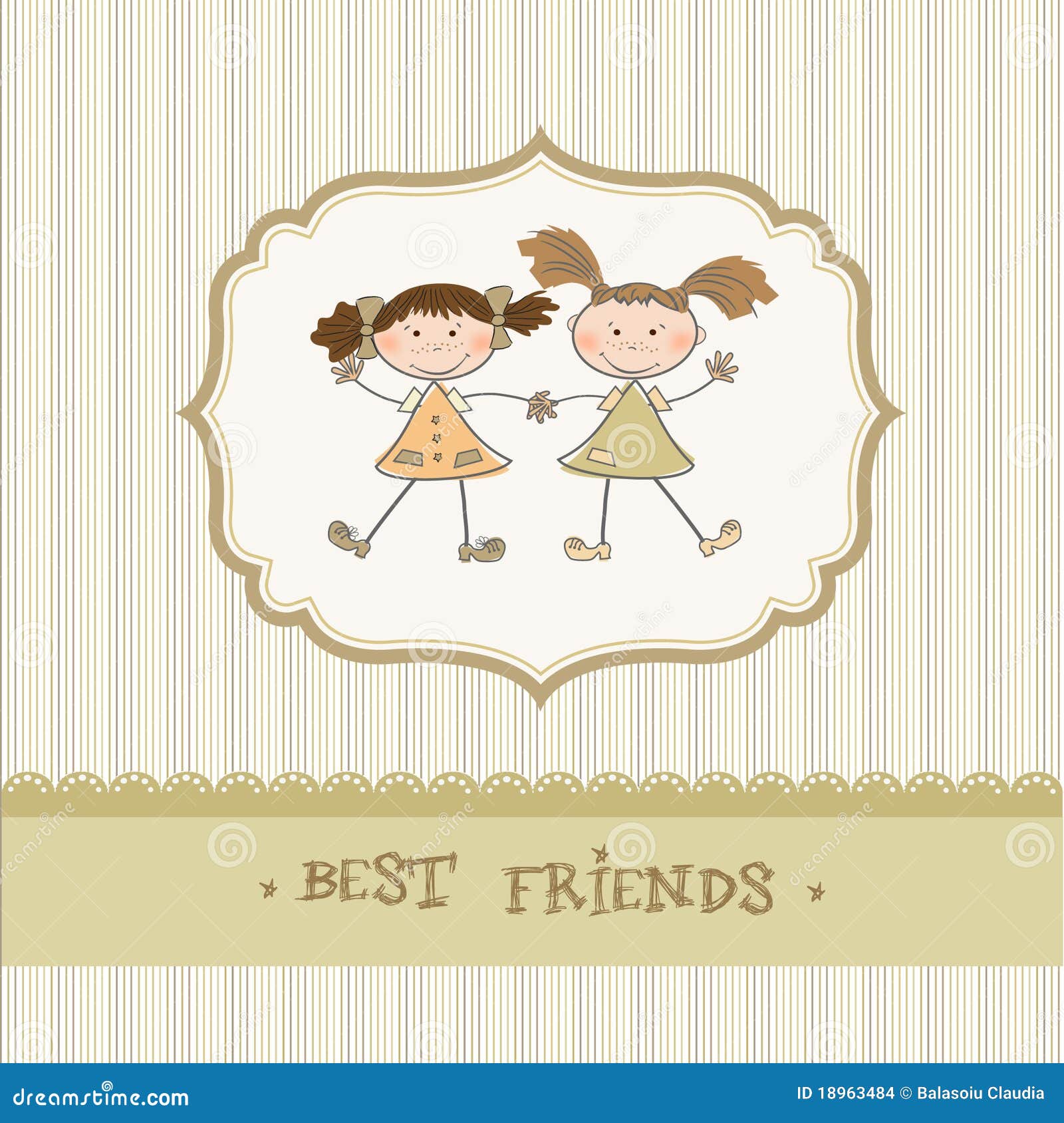 Meilleurs Amis De Petites Filles Illustration Stock - Illustration du ... Meilleurs Amis De Petites Filles Illustration Stock - Illustration du ...