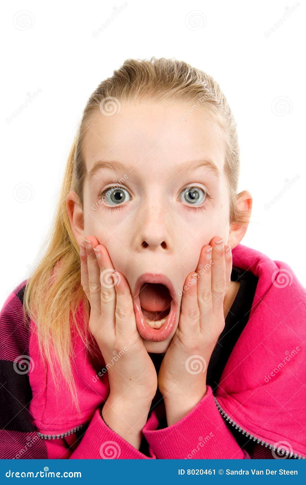 Meisje dat verbaasd is stock afbeelding. Image of wijfje - 8020461