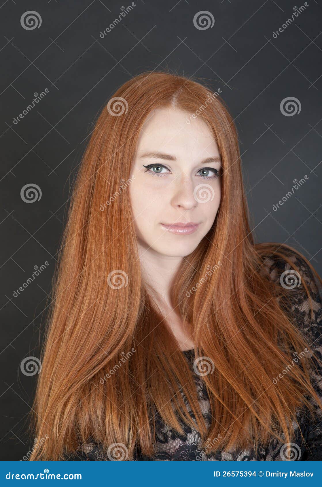 Meisje met rood haar stock foto. Image of wens, onbezorgd - 26575394