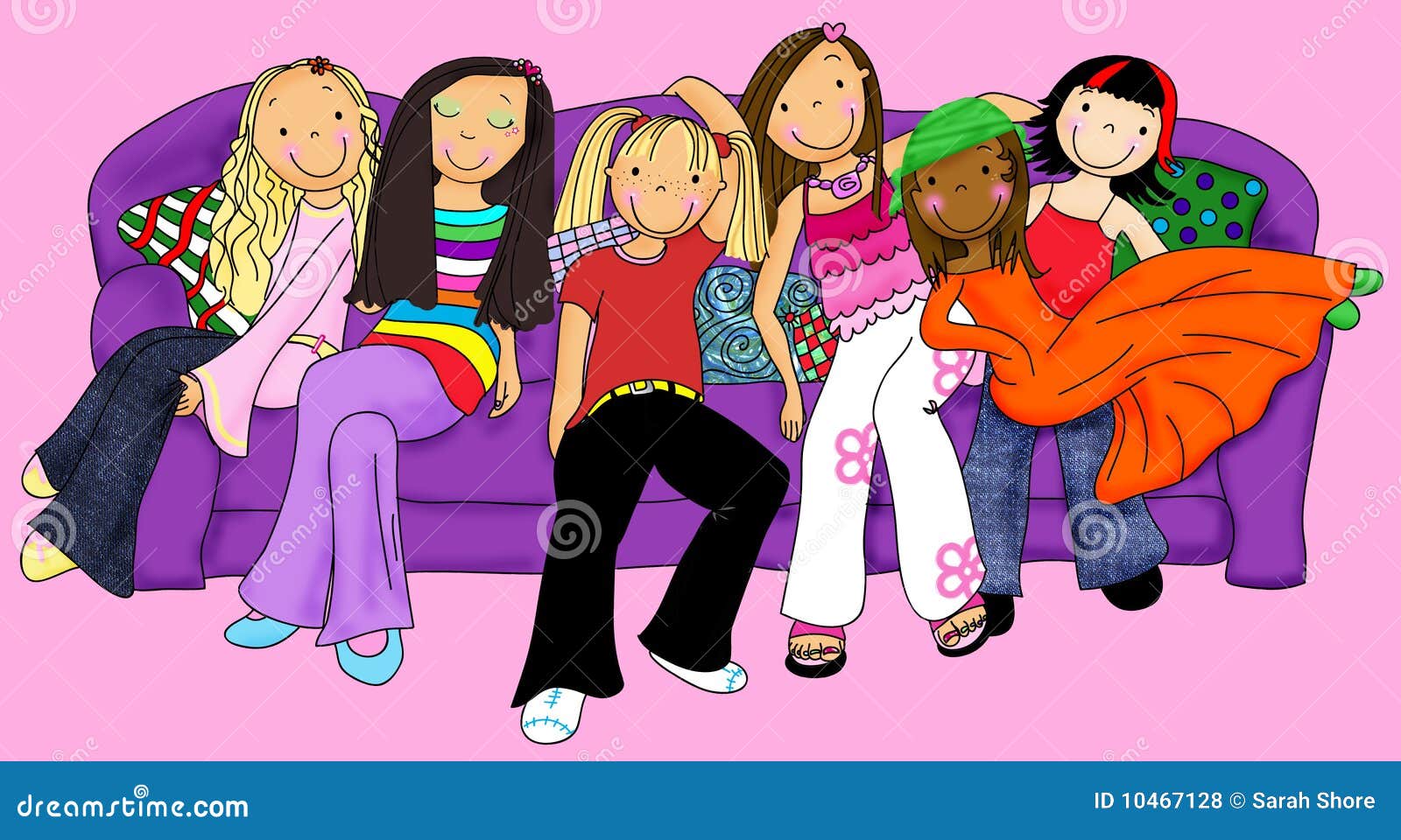 Meisjes hangen-uit stock illustratie. Illustration of beste - 10467128