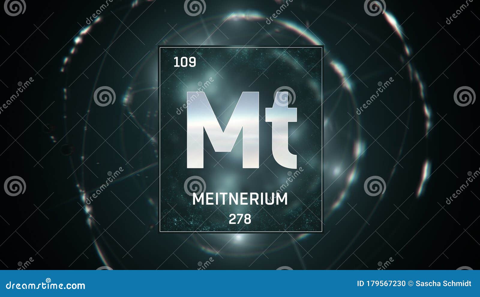 Meitnerium 109 Element. Alkaline Earth Metals. Chemical Element Of ...