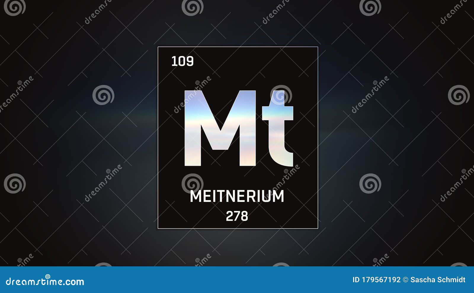 Meitnerium 109 Element. Alkaline Earth Metals. Chemical Element Of ...