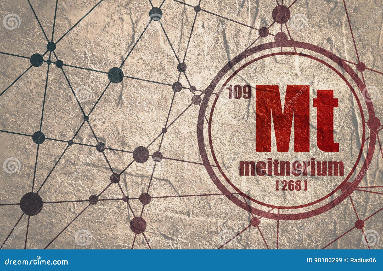 Meitnerium Mt Chemical Element. Meitnerium Sign With Atomic Number ...