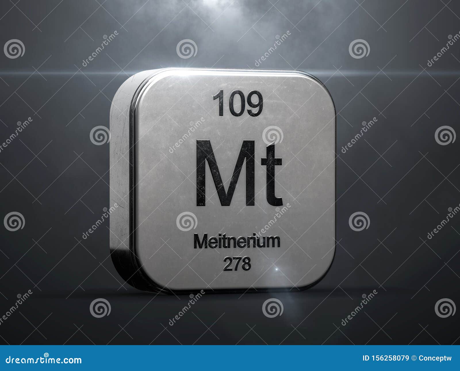 Meitnerium 109 Element. Alkaline Earth Metals. Chemical Element Of ...