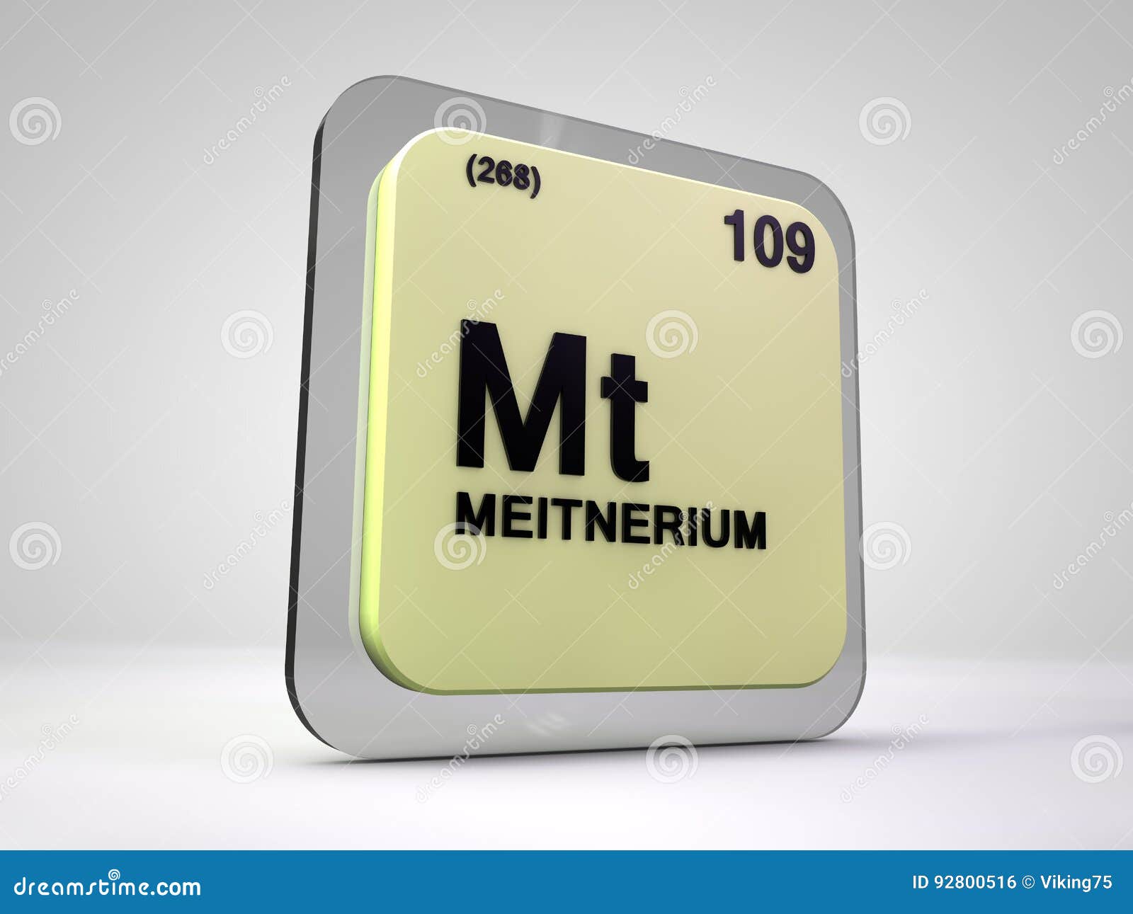 Meitnerium - Mt - Chemical Element Periodic Table Stock Illustration ...