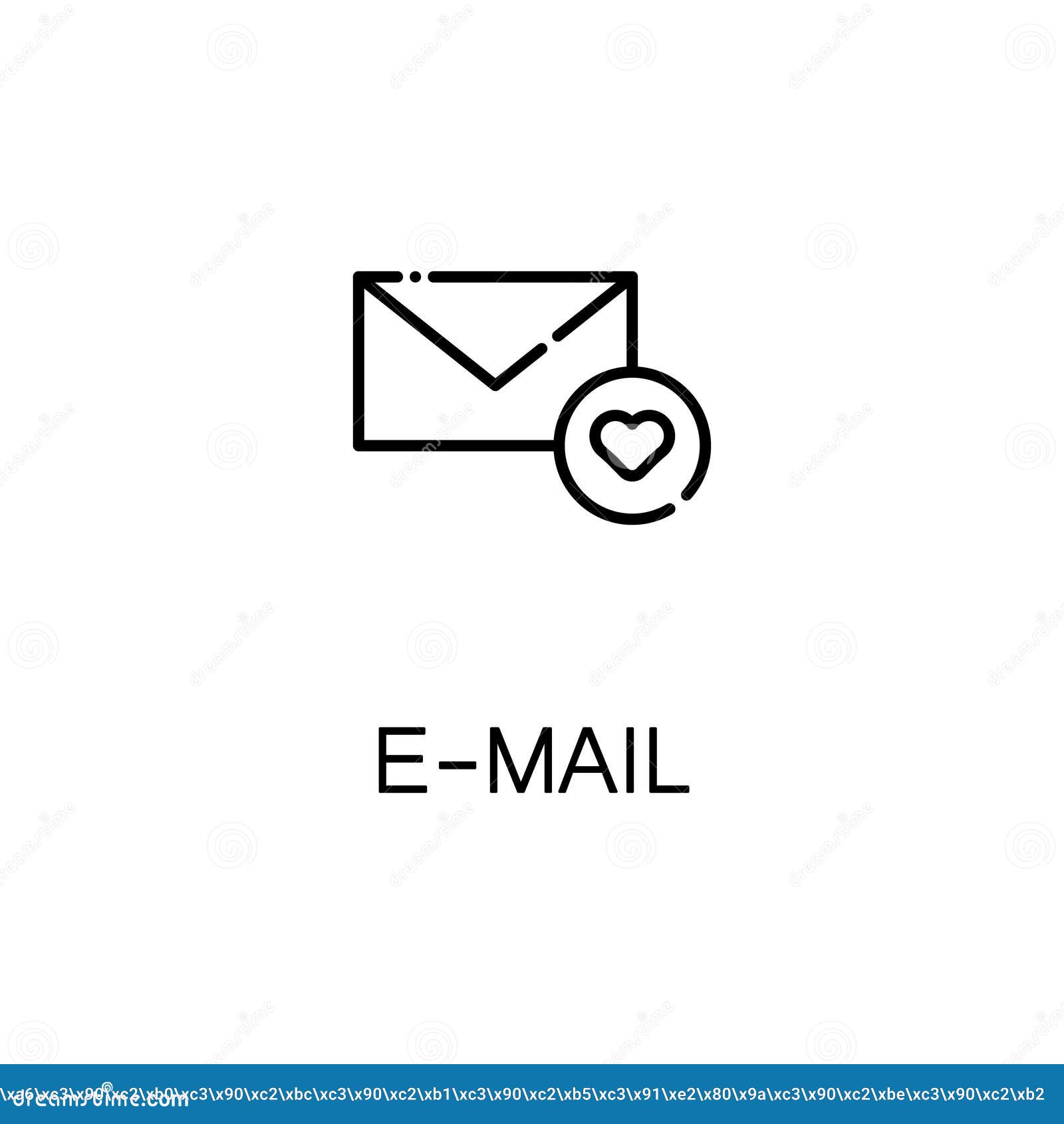 Mejllinje symbol vektor illustrationer. Illustration av utformning ...