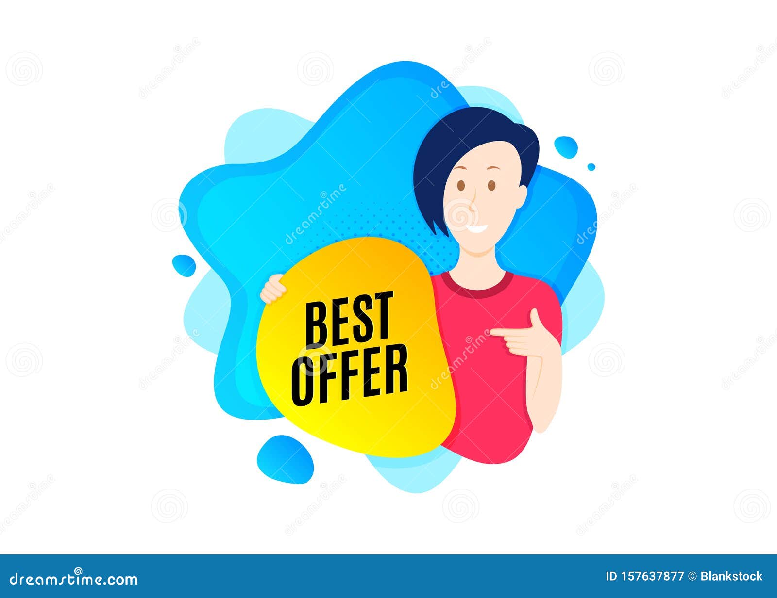 Mejor Oferta. Signo De Venta De Precio Especial. Vector Ilustración del ...