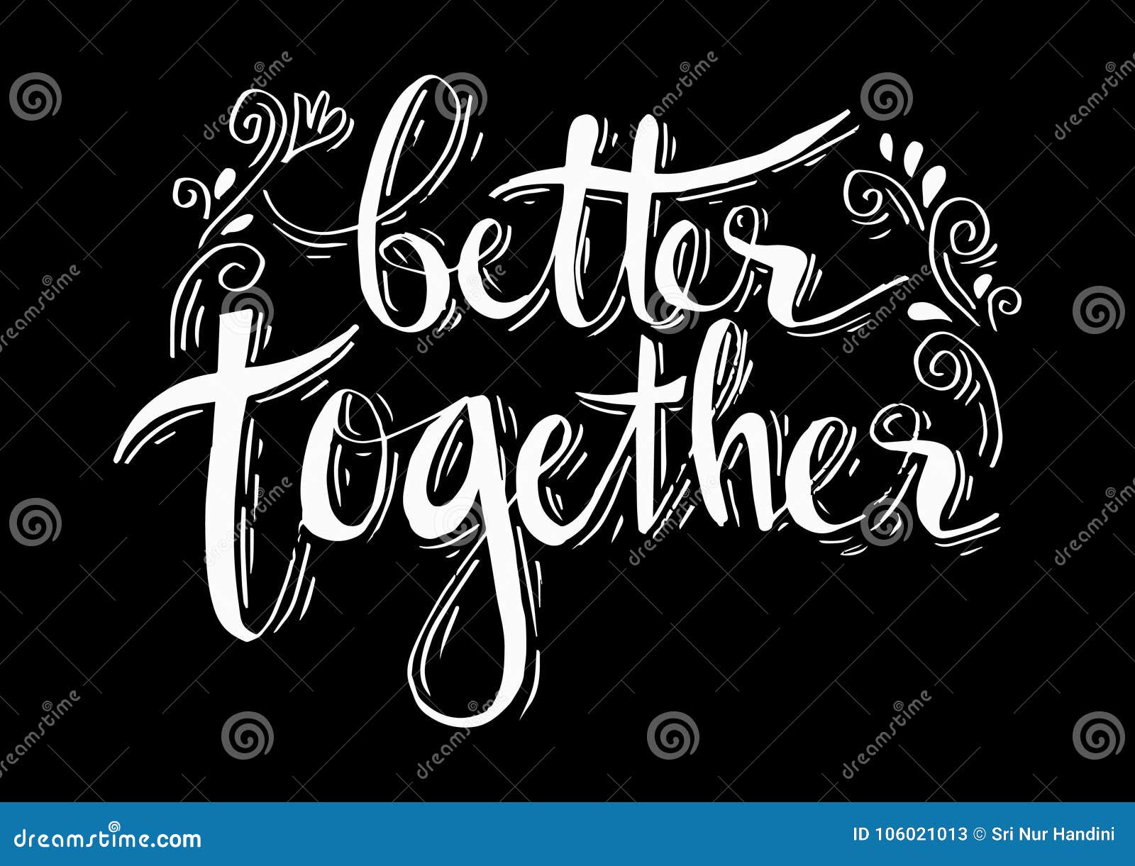 Mejore Juntas Las Letras De La Mano Stock de ilustración - Ilustración ...