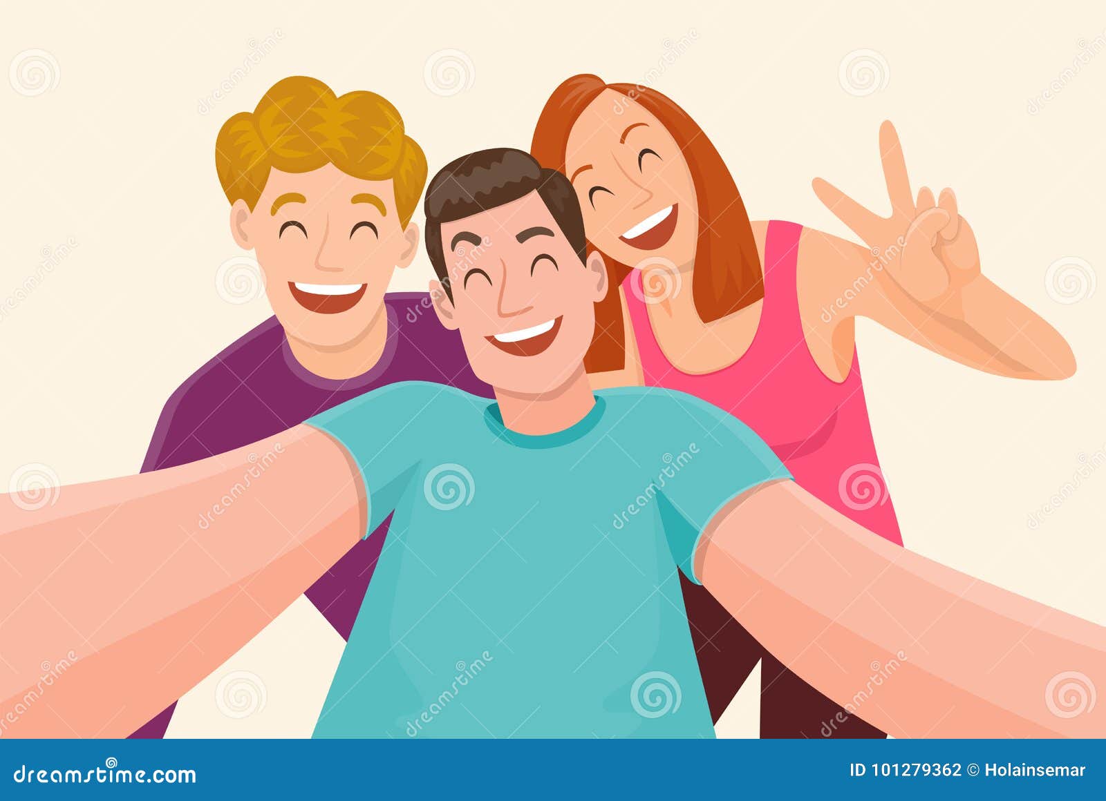 Mejores amigos ilustración del vector. Ilustración de adolescente ...