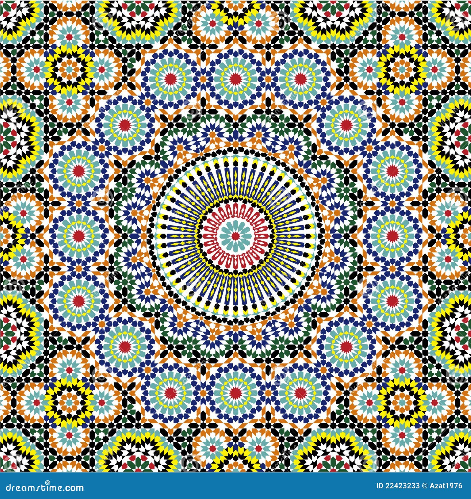 Meknes Complex Star Pattern Stock Illustration - Illustration of mosaic ...