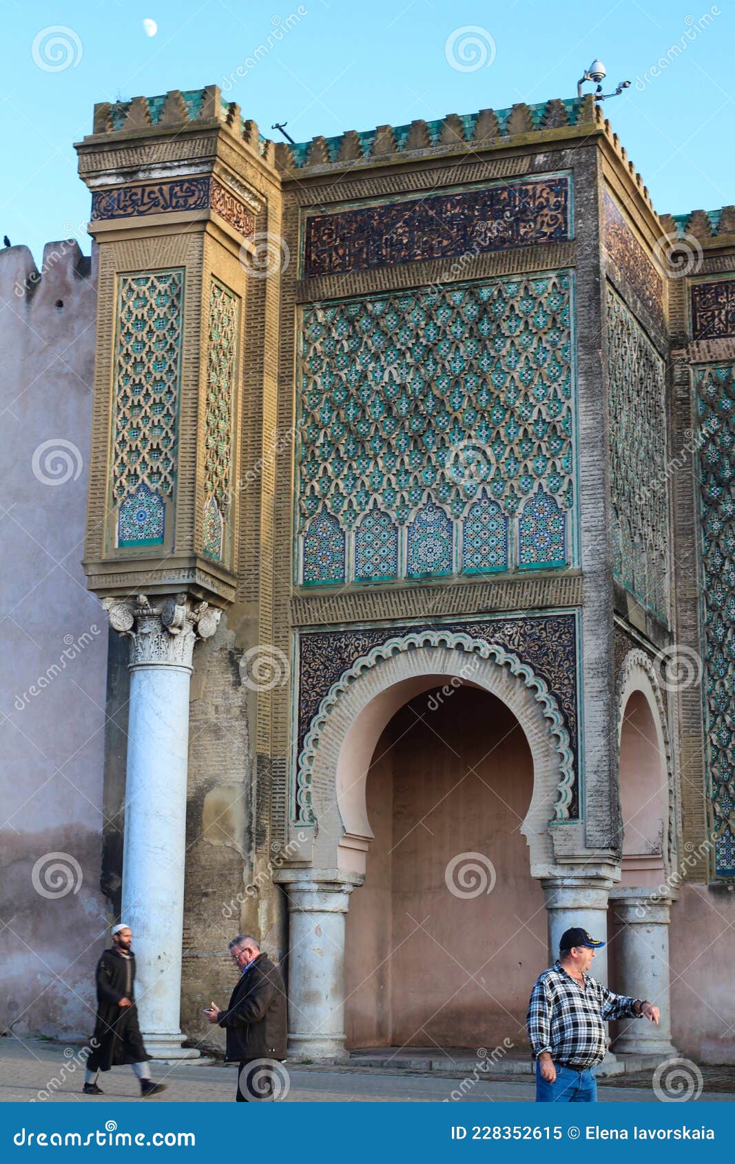 A Fragment of the Main and Most Beautiful Gate of Meknes Bab-El-Mansur ...