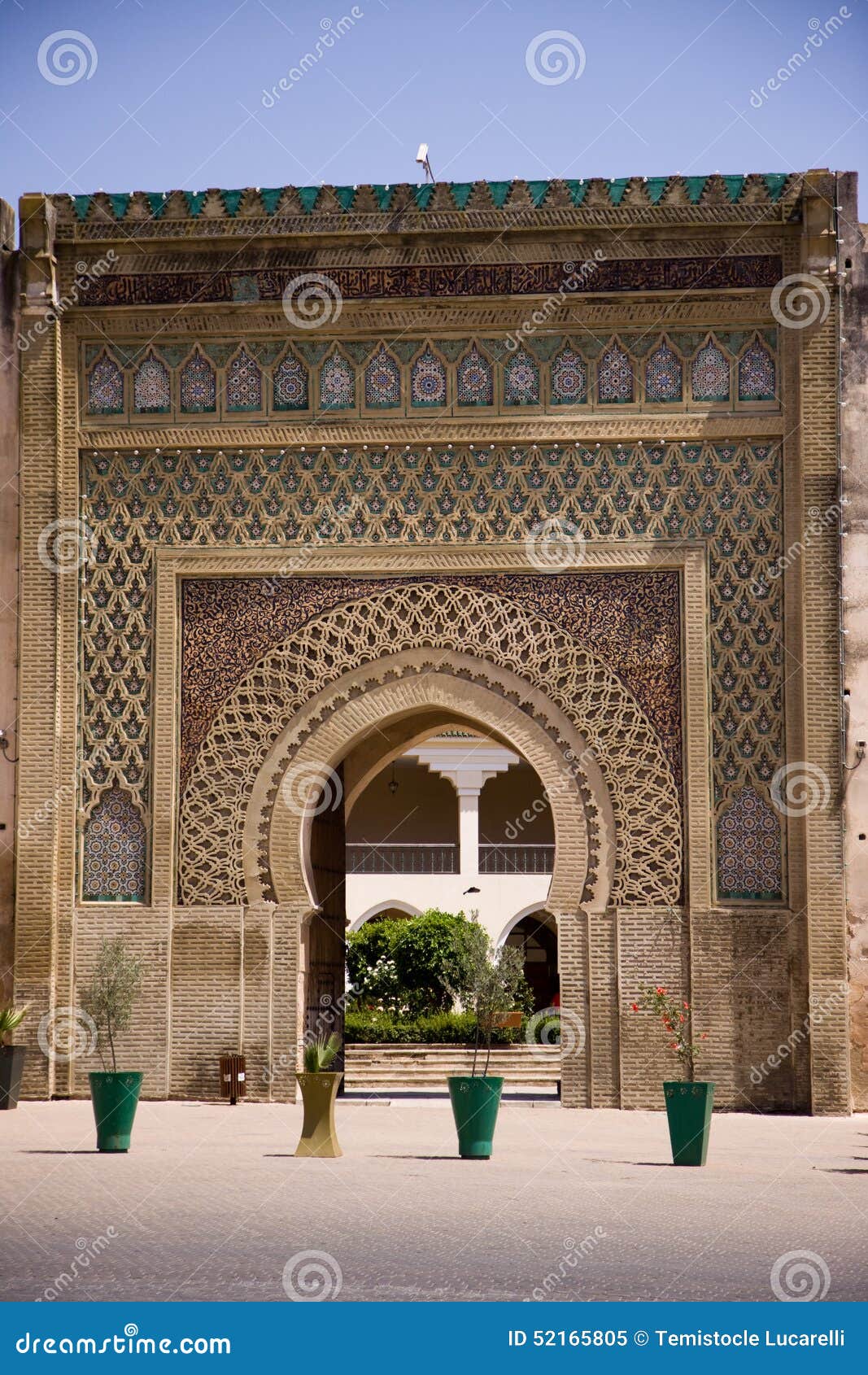 Meknes royal palace stock image. Image of arab, muslim - 52165805