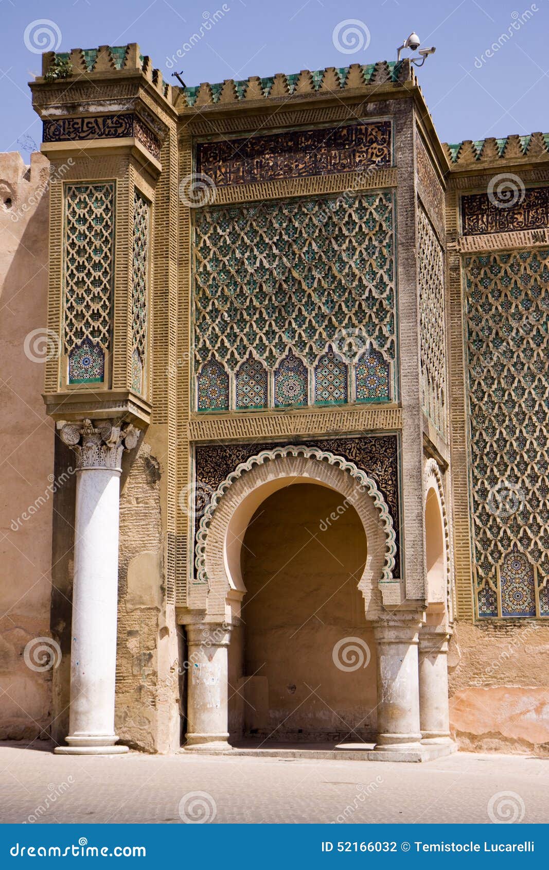 Meknes royal palace stock photo. Image of cityscape, attraction - 52166032