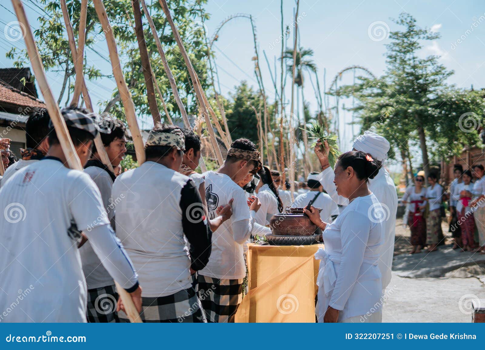 Badung, Indonesia - August 12, 2023: Mekotek is a Tradition of Warding ...