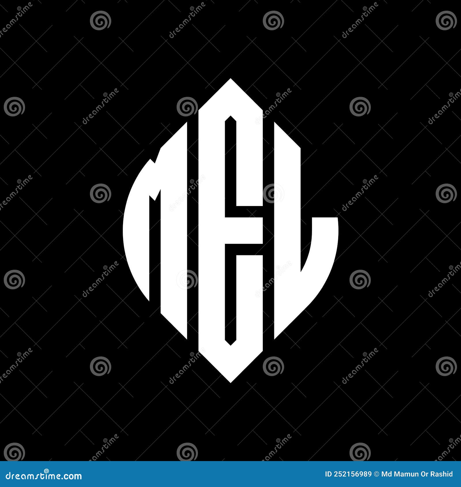 MEL Circle Letter Logo Design With Circle And Ellipse Shape. MEL ...