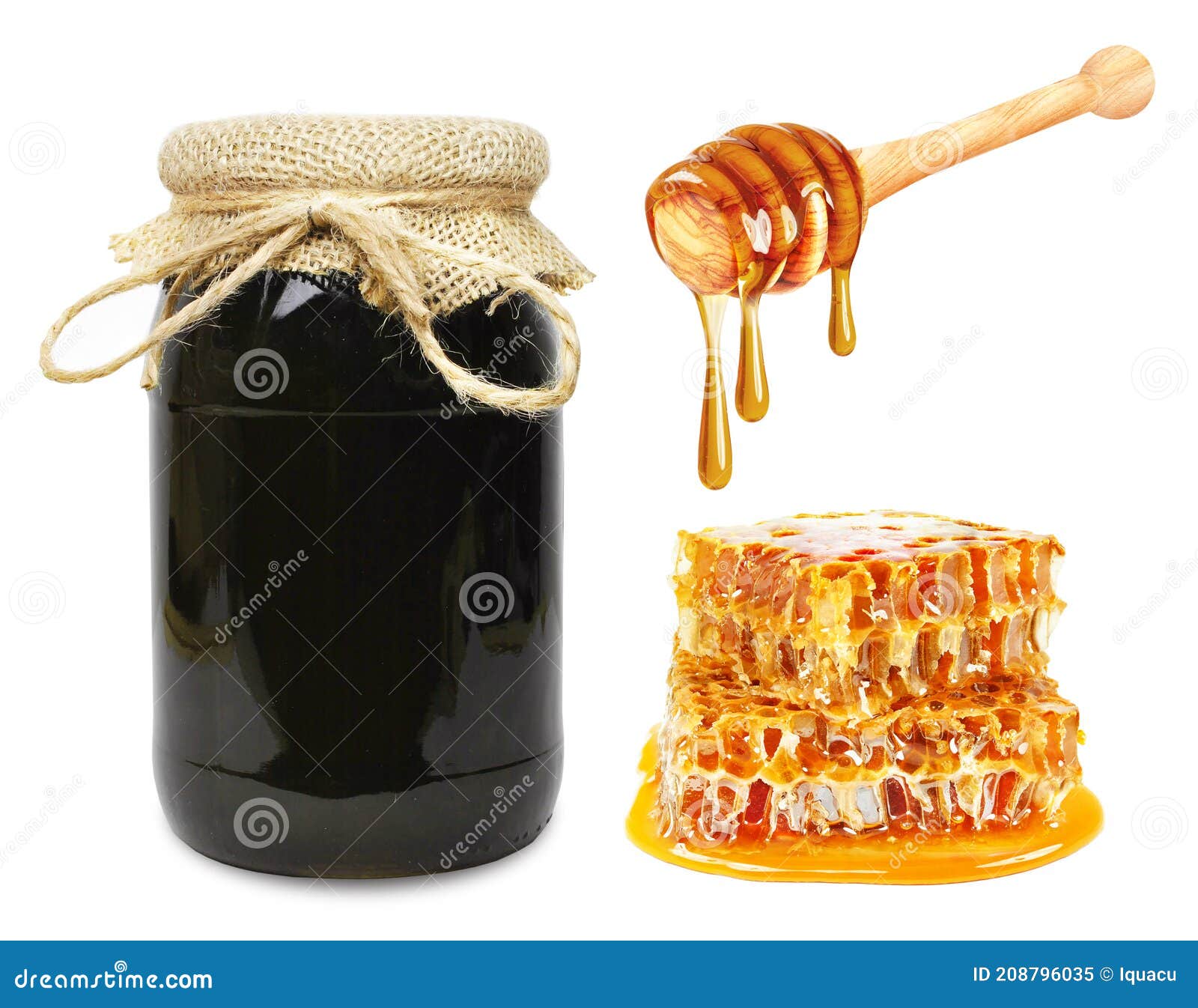 Mel de melada num frasco imagem de stock. Imagem de gotejamento - 208796035