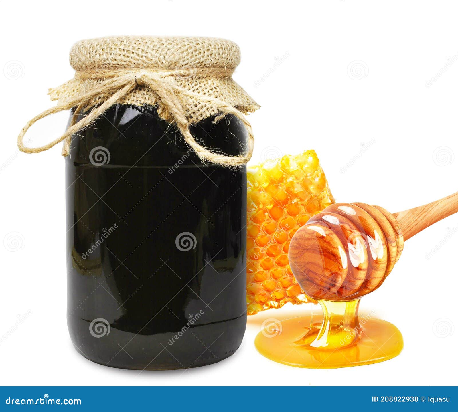 Mel de melada num frasco foto de stock. Imagem de ouro - 208822938