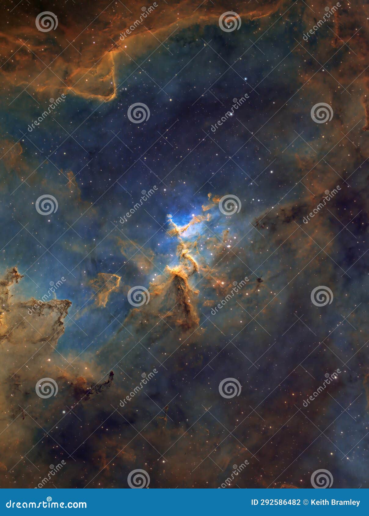 The Heart Nebula Ic 1805 Shining In Outer Space Royalty-Free Stock ...