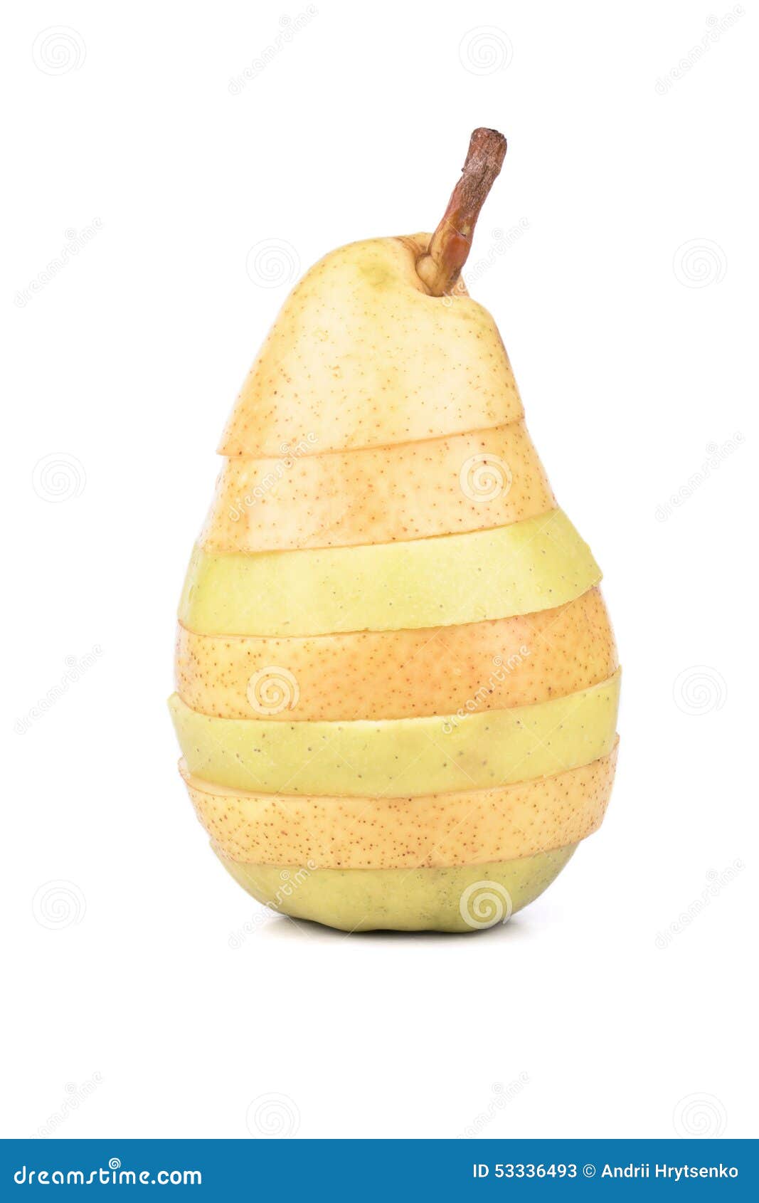 Mela e pera affettate immagine stock. Immagine di frutte - 53336493