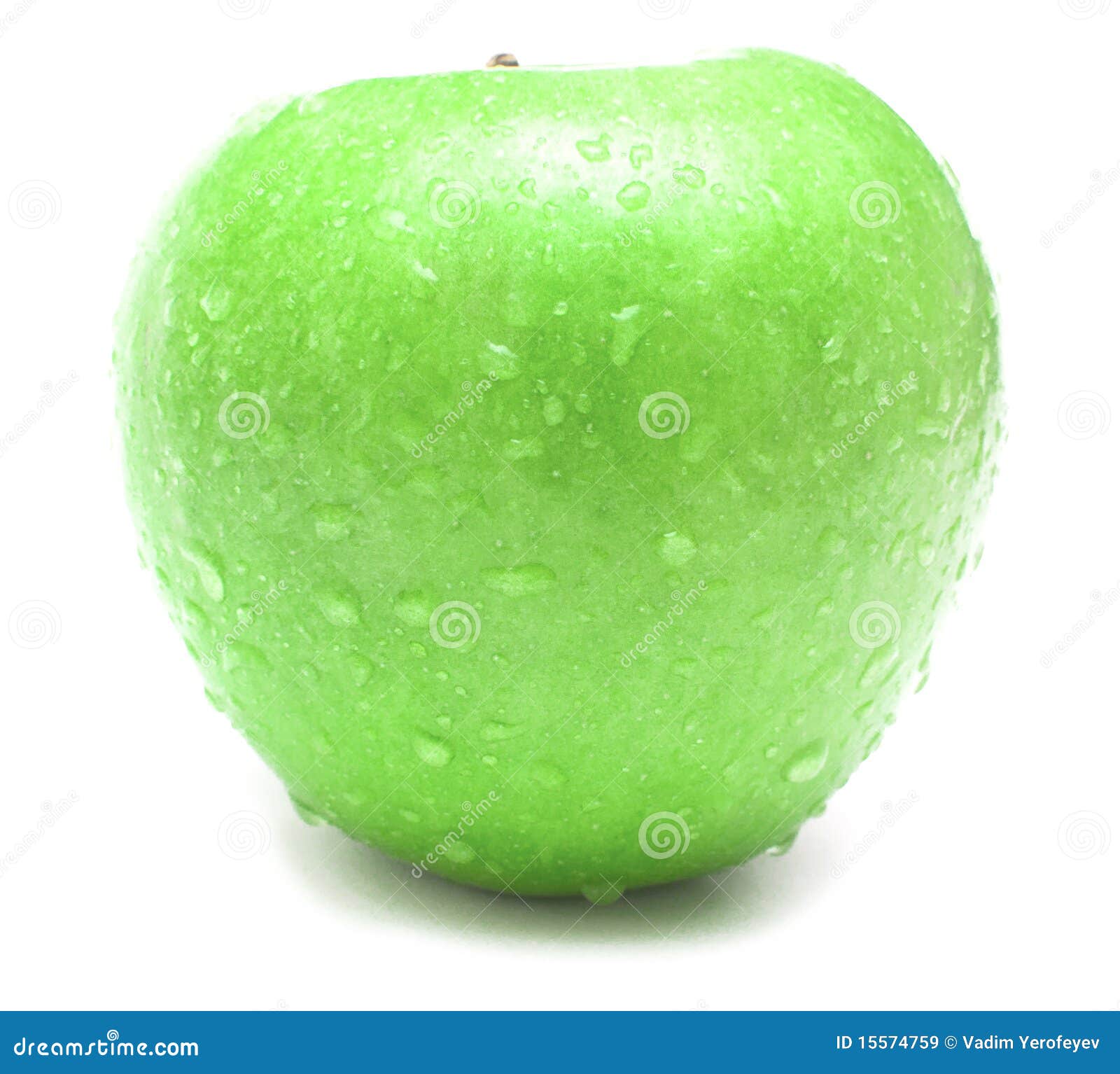 Mela verde immagine stock. Immagine di mela, sugoso, goccia - 15574759