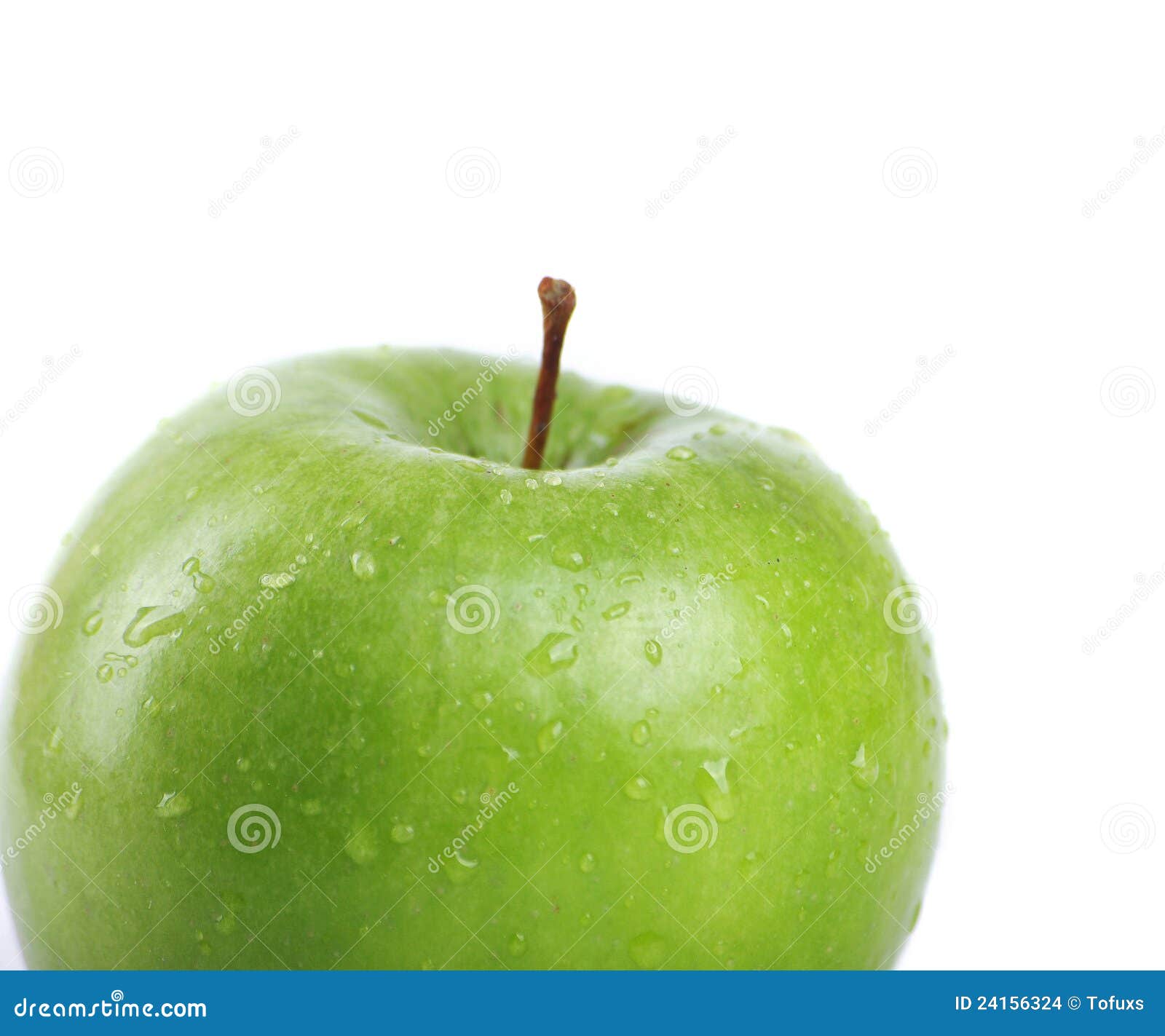 Mela verde fotografia stock. Immagine di fogli, fresco - 24156324