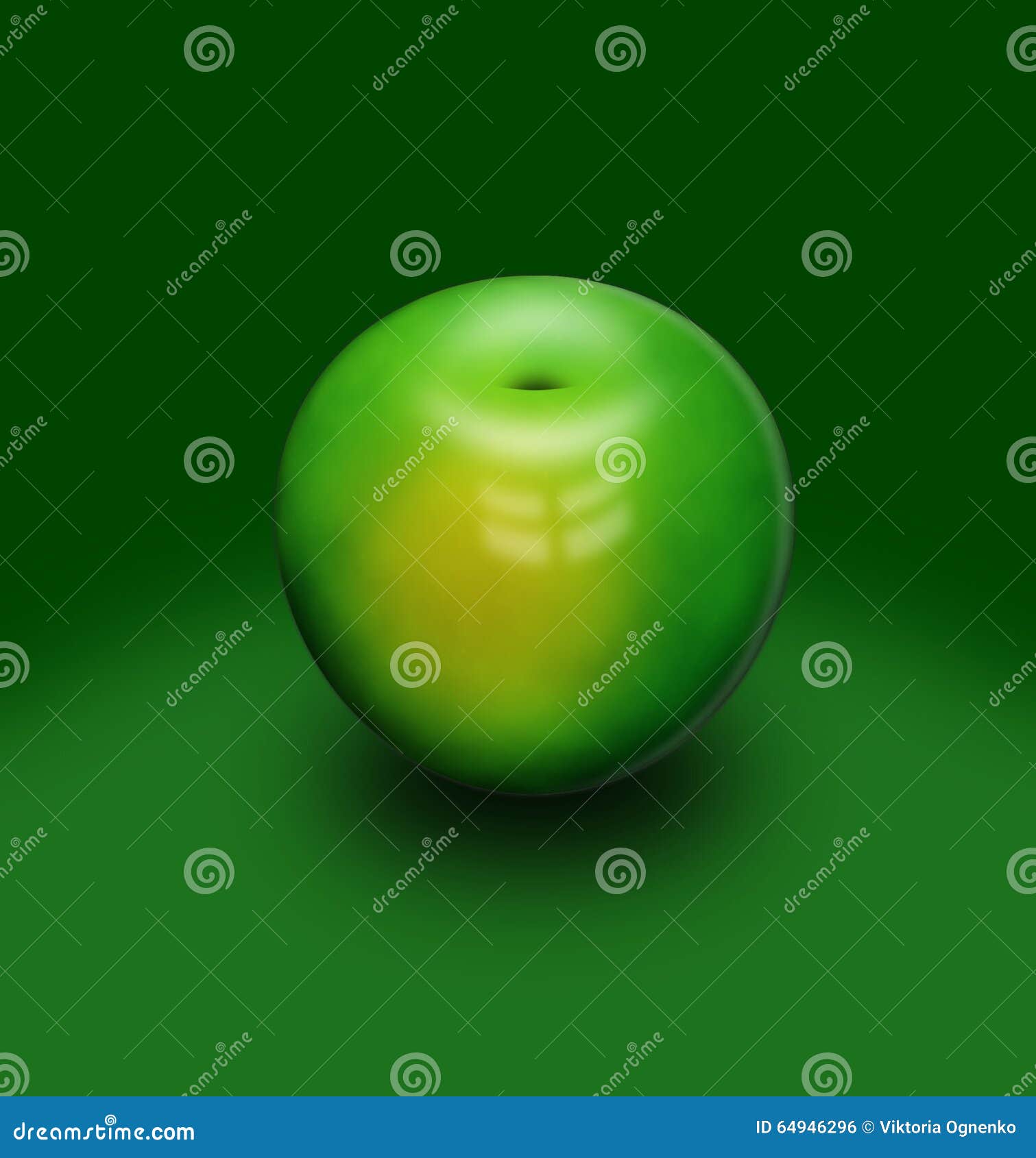 Mela verde illustrazione di stock. Illustrazione di tentatrice - 64946296