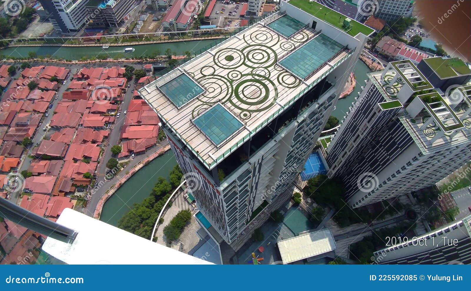 Looking Down the View of Malacca from a Tall Building in Melaka ...