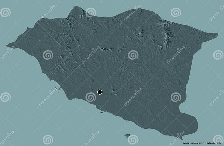 Melaka, State of Malaysia, on Solid. Administrative Stock Illustration ...