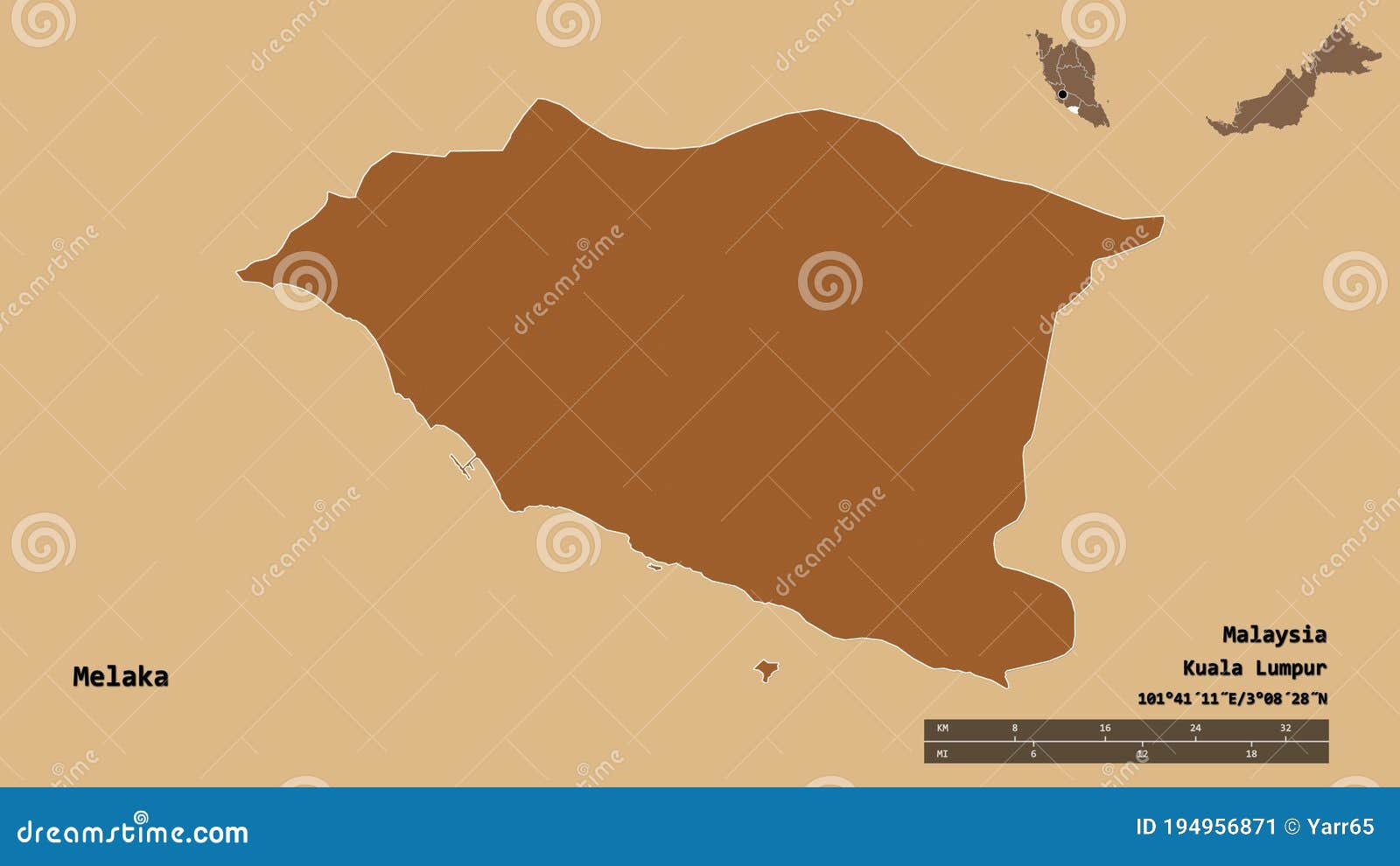 Melaka, State of Malaysia, Zoomed. Pattern Stock Illustration ...
