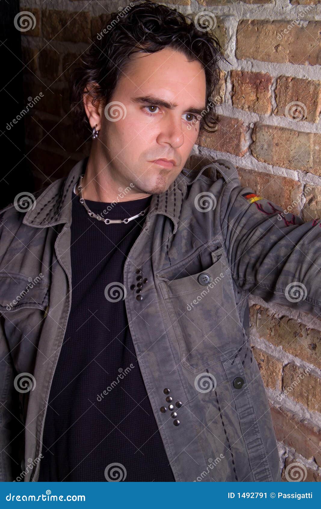 Melancholic Male Portrait stock image. Image of males - 1492791