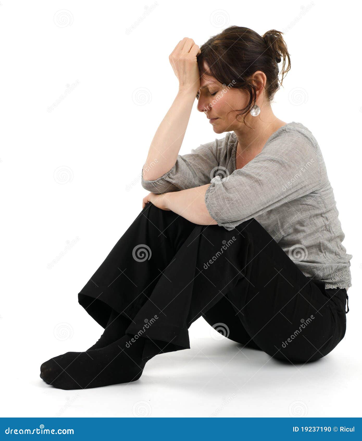 A melancholic woman stock photo. Image of mourning, meditation - 19237190