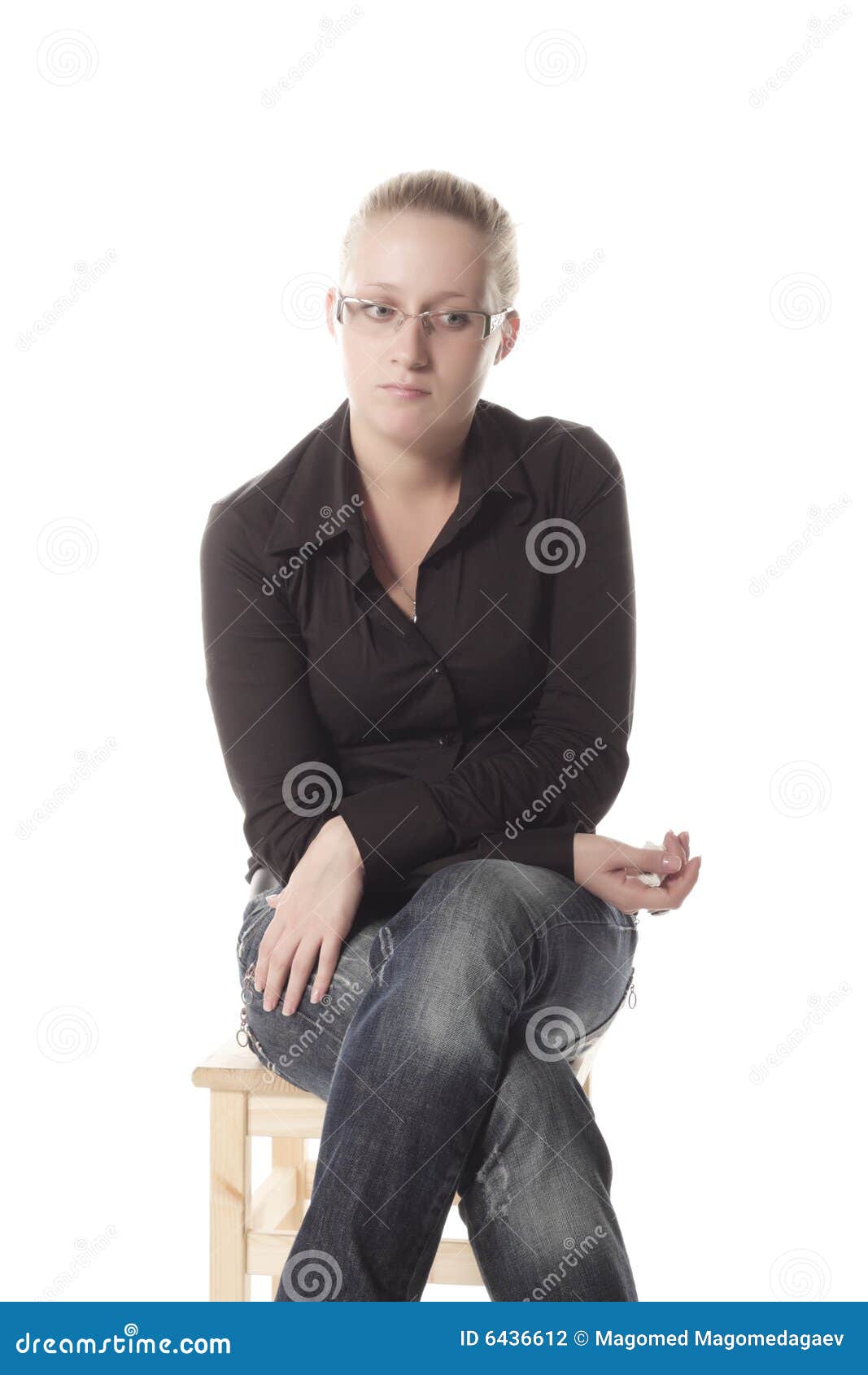 Melancholy stock photo. Image of optics, color, caucasian - 6436612