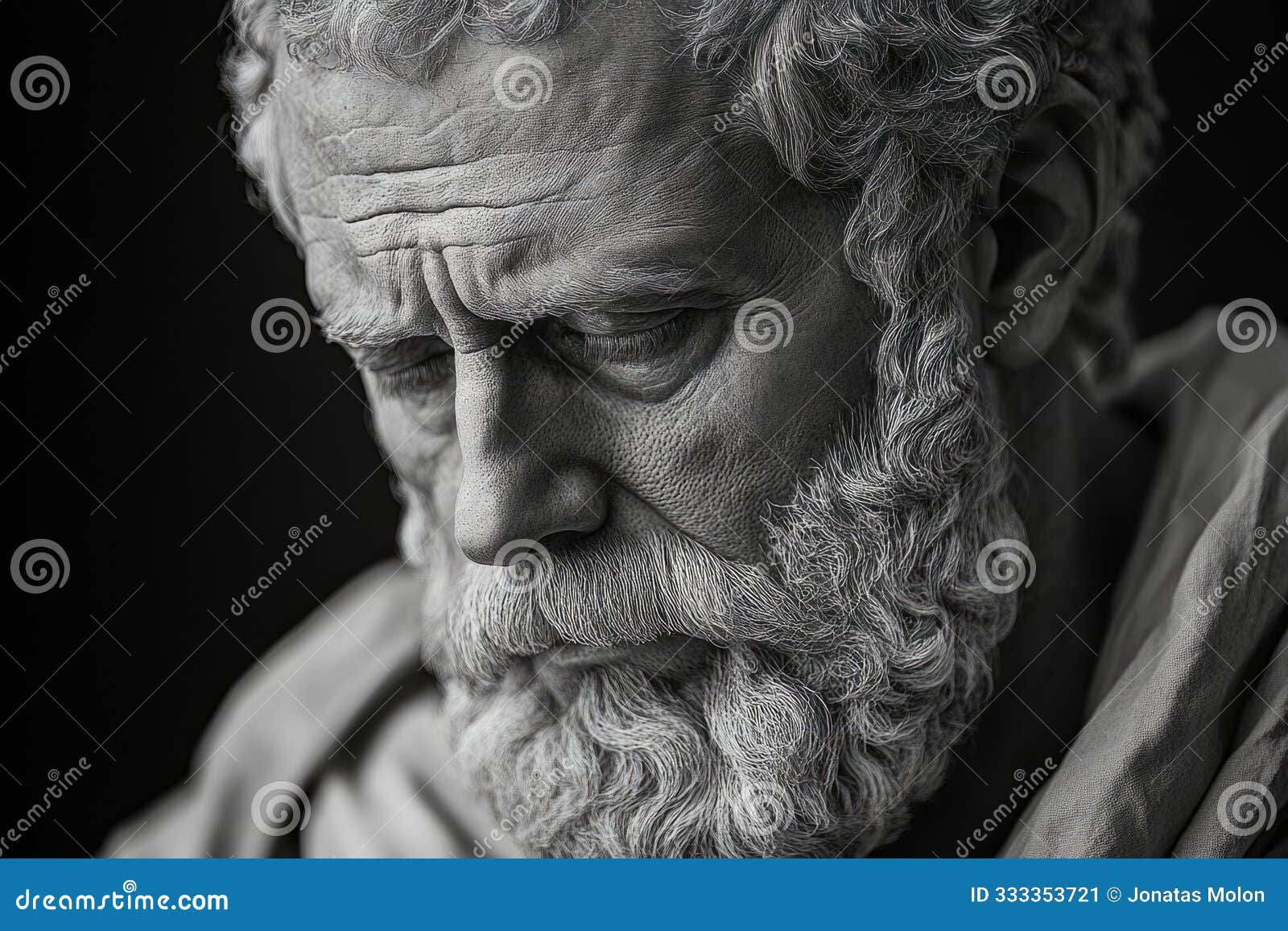 Melancholy Reflections of a Stoic Philoso Stock Illustration ...