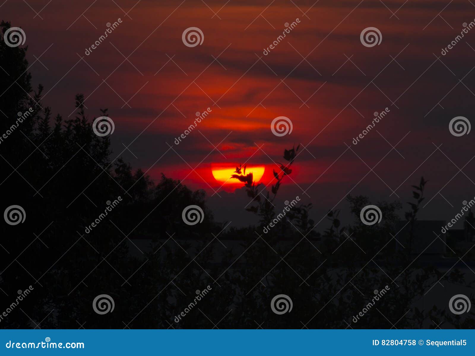 Melancholy Sunset stock photo. Image of melancholy, clouds - 82804758