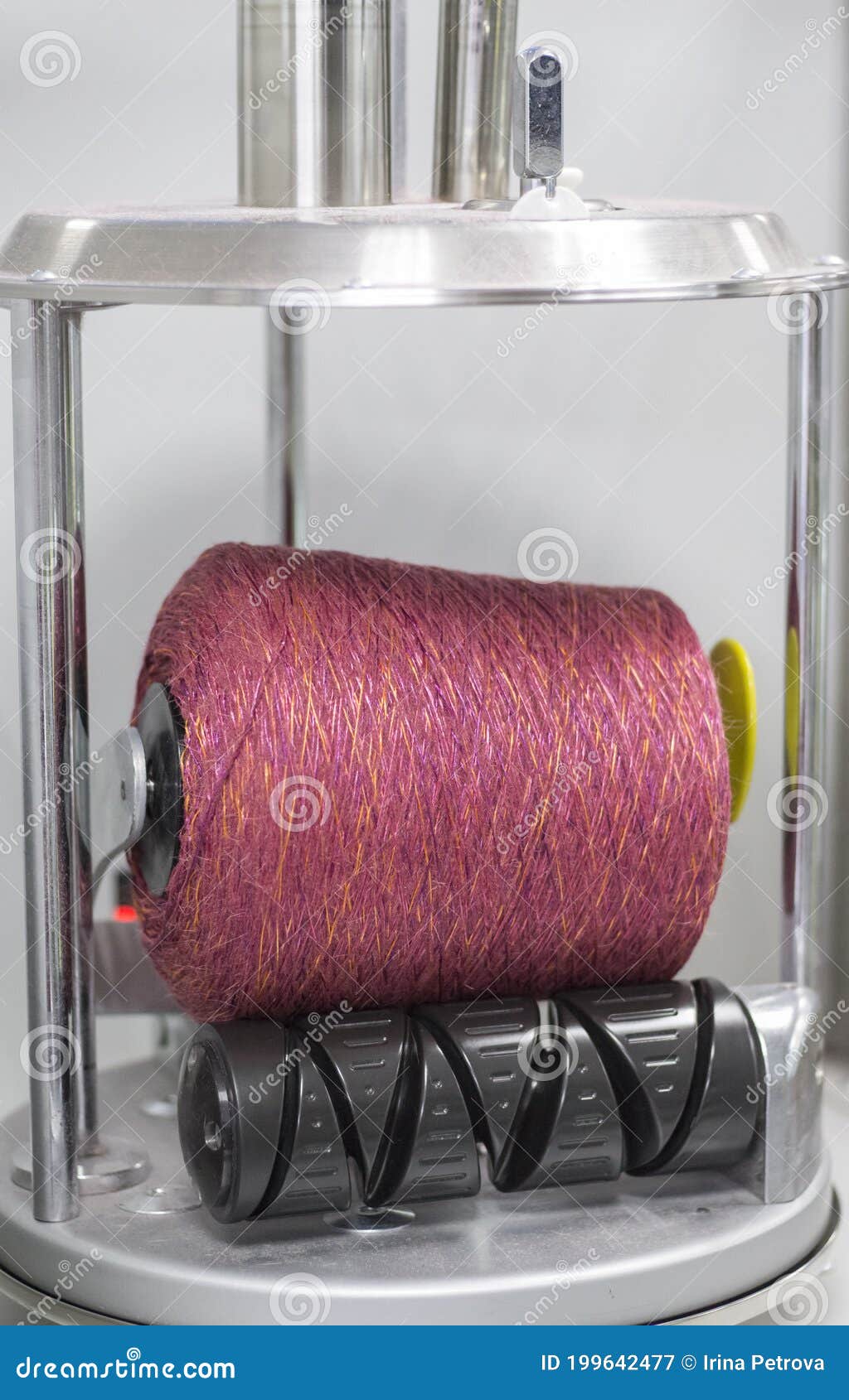 Melange Yarn on a Winding Machine in Production Stock Image - Image of ...