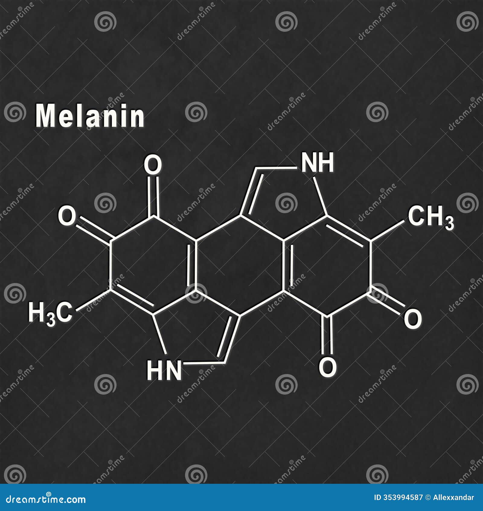 Melanin Molecule, Structural Chemical Formula Stock Image - Image of ...
