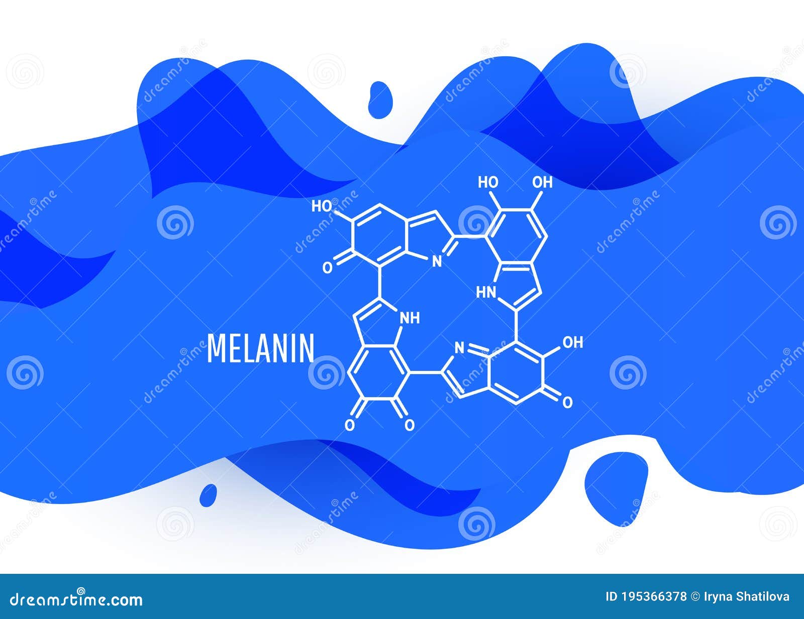 Melanin Eumelanin Formula Simple Vector Illustration With Hand ...
